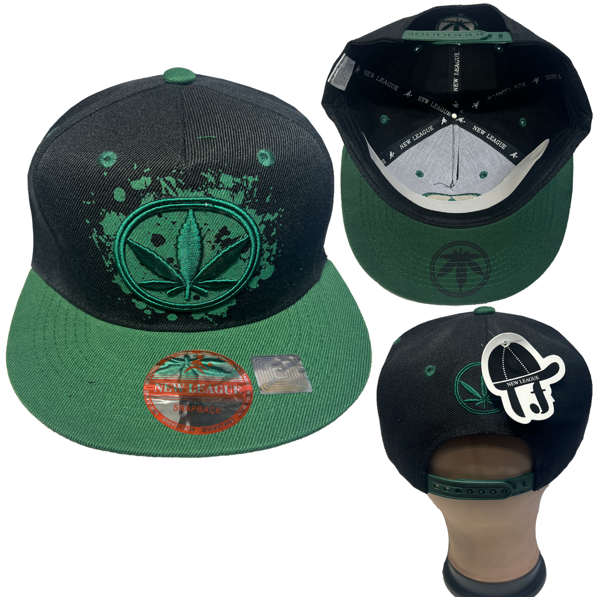 Marijuana POT WEED LEAF Embroidered Snapback Cap Adjustable Baseball ...