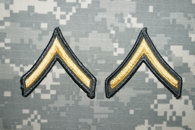 US Army Female Private 2 PV2 E-2 Stripes Sew on Dress Green Uniform ...