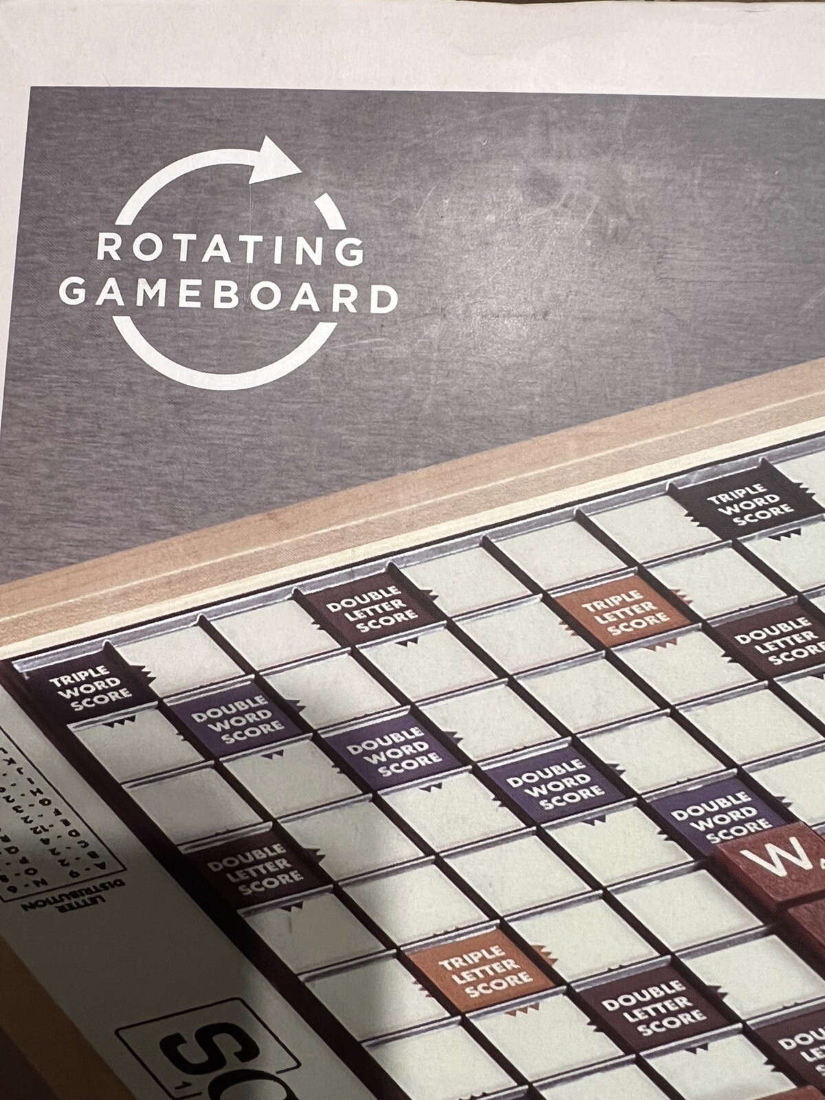 Scrabble Luxe Maple Edition Rotating Luxury Wooden Game Board WS BRAND ...