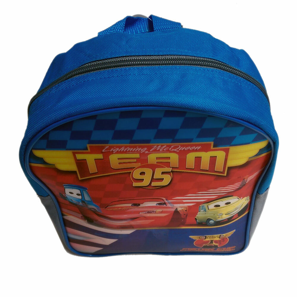 Disney Lightning McQueen Mini Backpack 11" Boys Toddler Kids Small Blue ...