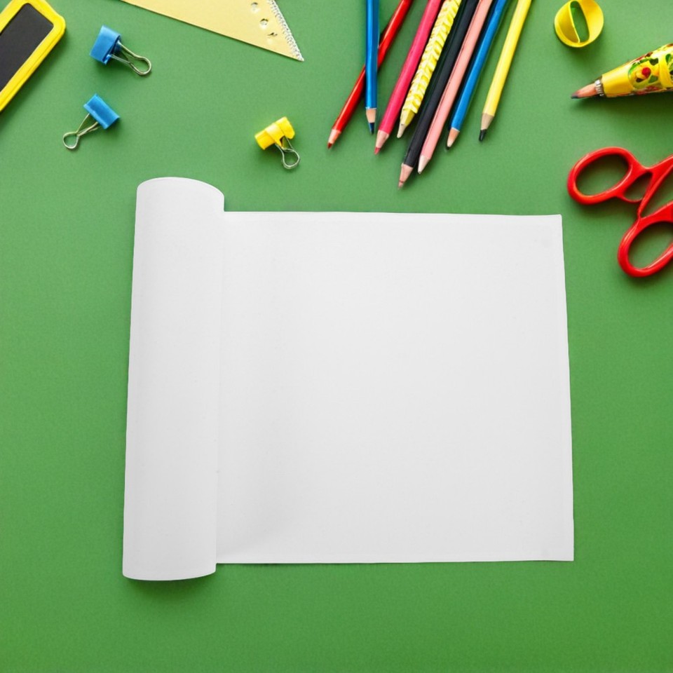 White Drawing Paper Roll For Kids Extra Long Art Roll Preschool Craft ...