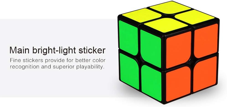 Qidi Speed Cube 2X2- Smooth Bright-Light Sticker(Classic Colors ...