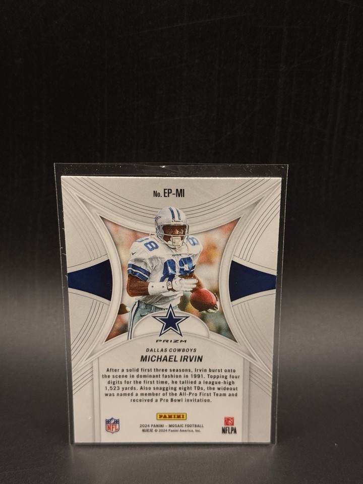Michael Irvin 2024 Panini Mosaic Epic Performers Green Prizm Cowboys ...