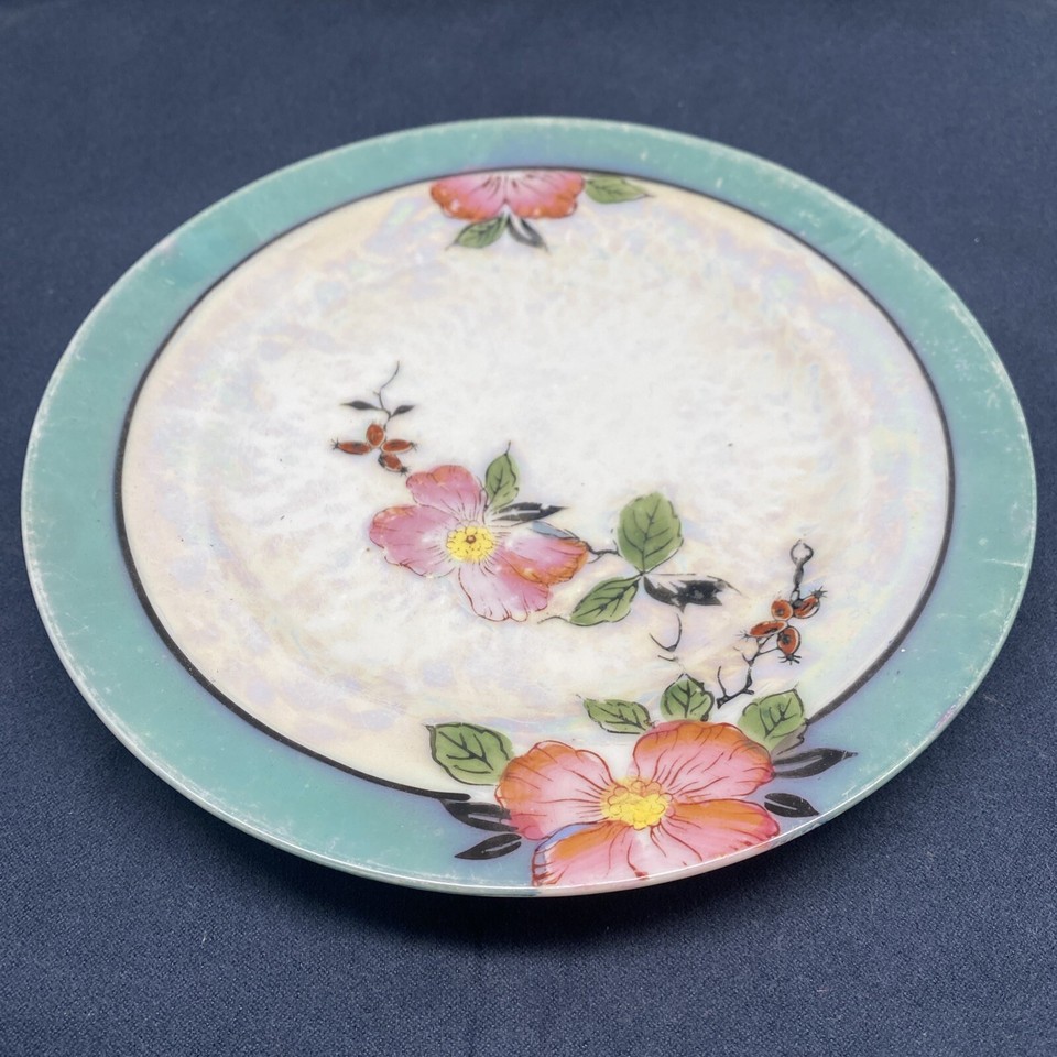 Vintage Hand painted Plate, Japan, Luster Finish, Dogwood Motif, 7.5 ...
