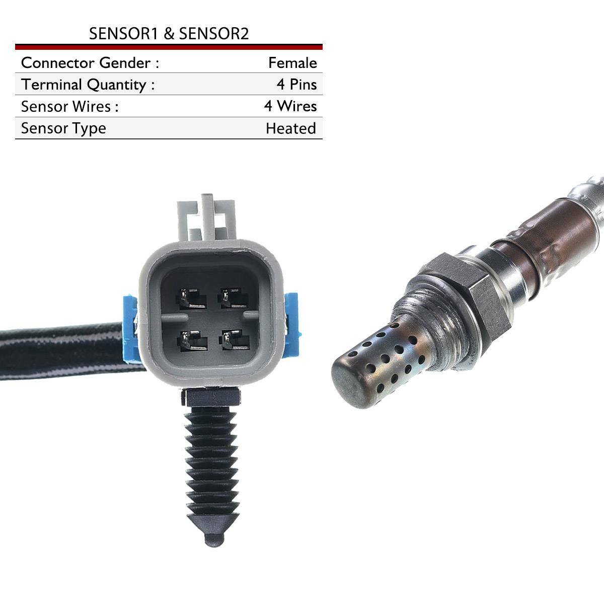 4x O2 Oxygen Sensor for Chevrolet Silverado 1500 GMC Sierra 1500 03-05 ...