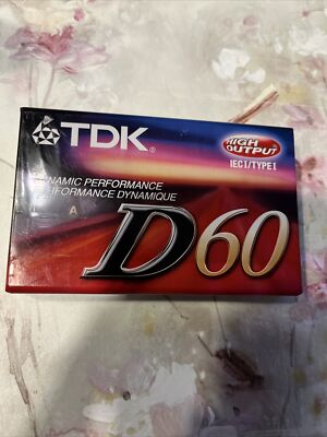 TDK D60 High Output Blank Audio Cassette Tapes IECI/Type I New Sealed-N ...