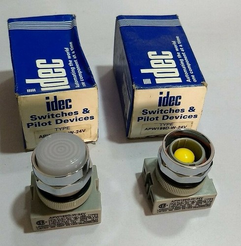 Interrupteurs Et Dispositifs Pilotes IDEC APW199D-W-24V - Lot De 2 ...