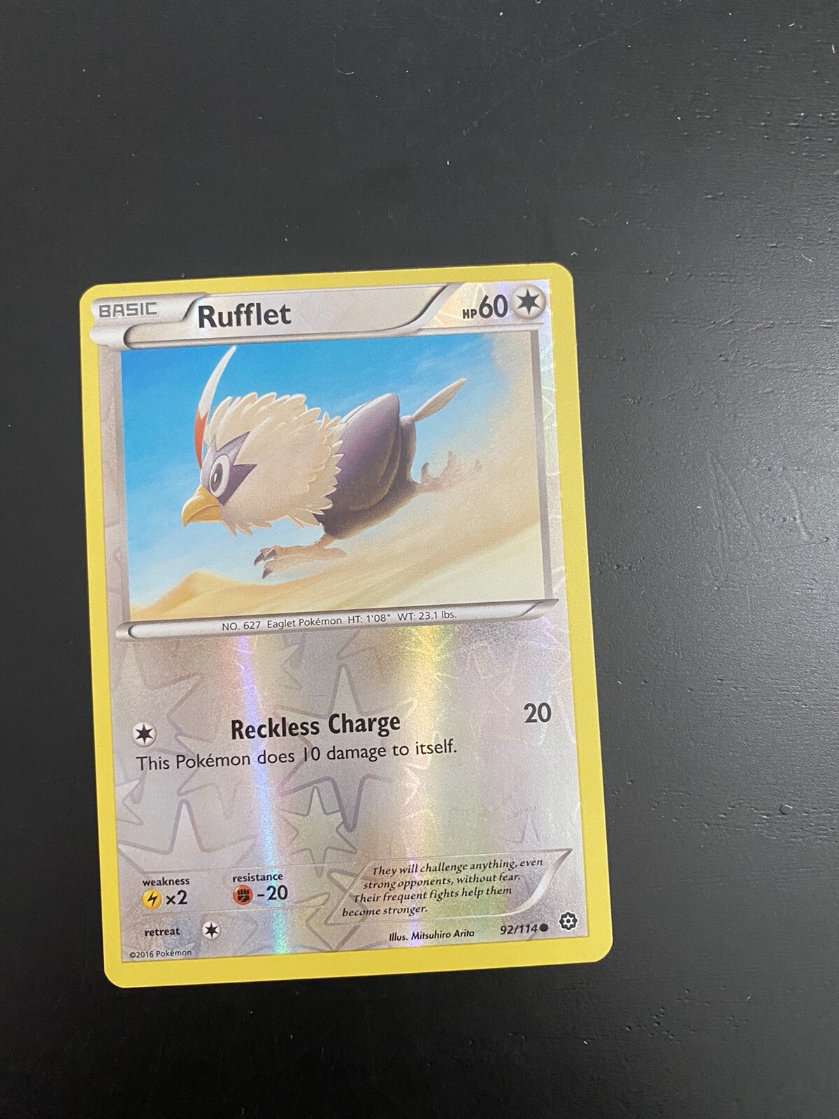 Pokemon RUFFLET Reverse Holo XY Steam Siege 92/114 NM/Mint Never Played ...