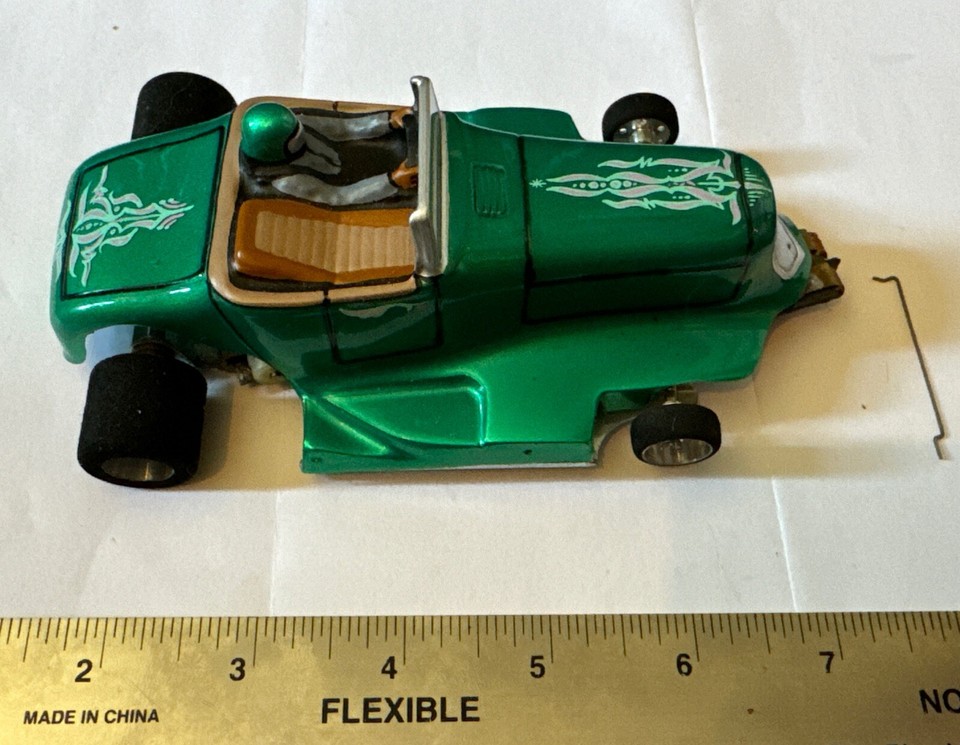 Parma Slot Car Hand Built Green Classic Racecar 1/24 1/32 Motor Body ...