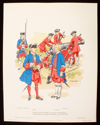 French Colonial Infantry 1740-1763 Illustration 11x14 | eBay