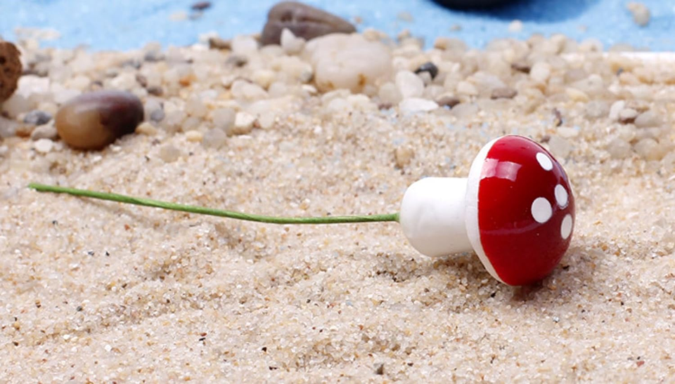 Paquete De 100 Mini Hongos De Espuma Para Adornos De Jardin, Macetas ...