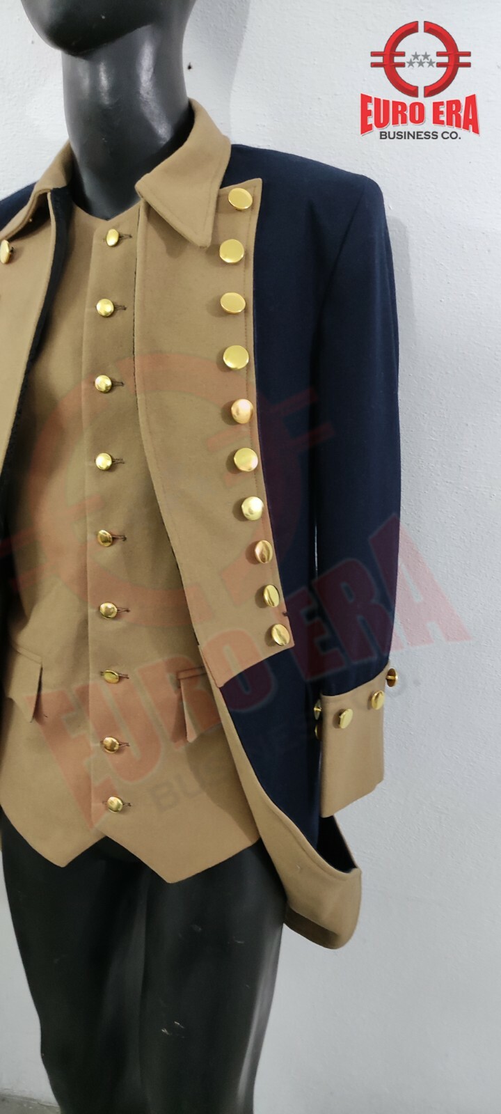 Revolutionary War George Washington Style Military Officer Frock Coat ...
