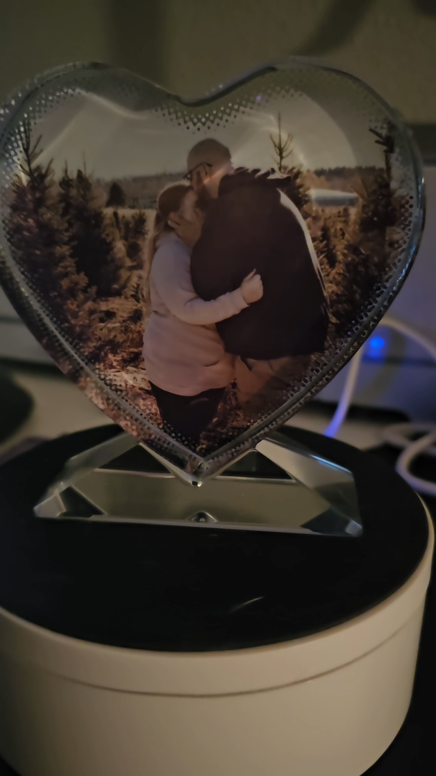 Crystal Heart Personalized Photo Custom Picture Image | eBay