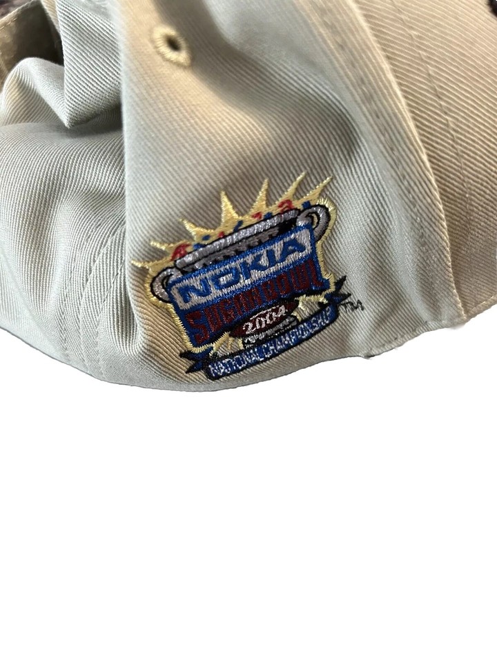LSU 2003 National Champions Logo Cap Hat Nike Nokia Sugar Bowl Beige ...