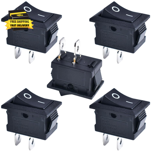 5 Pcs Boat Rocker Switch on off 2 Pin 2 Position SPST AC 250V 6A 125V ...