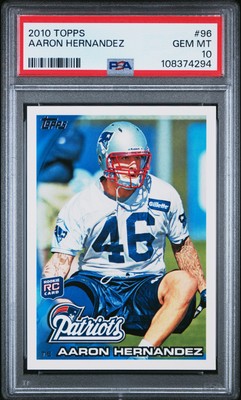 2010 TOPPS #96 AARON HERNANDEZ ROOKIE RC PSA 10 | eBay