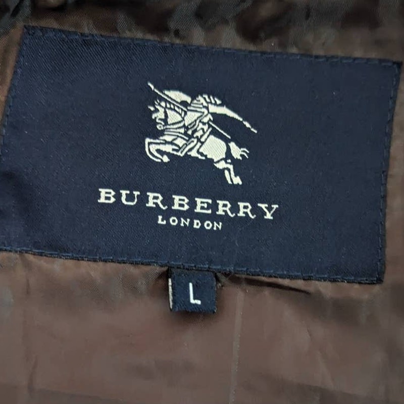 Burberry Chocolate Fitted Puffer Jacket sz Large Full zip | eBay