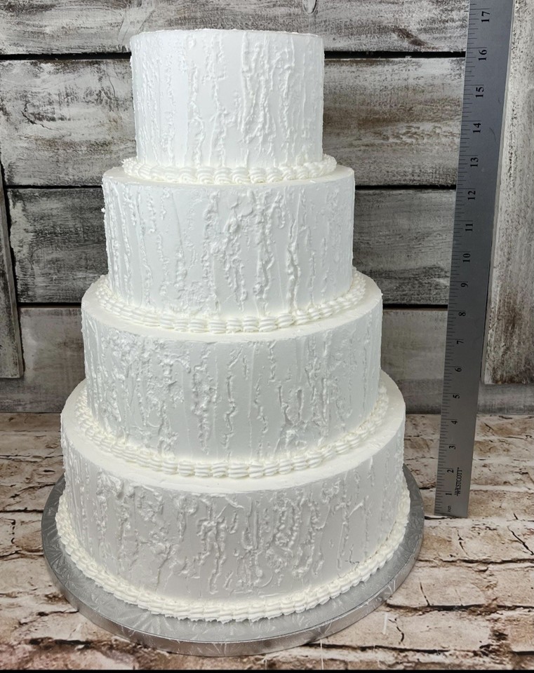 Wedding Cake, Fake 4 Tier Rustic Style Cake, Anniversary Display Cake ...