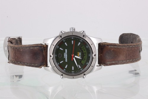 TIMEX EXPEDITION INDIGLO WR50M GREEN DIAL WRIST WATCH 6475 | eBay