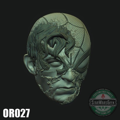 Spider-Man Ripped Mask Battle Damage custom head 4" 6" 7" 12" action ...