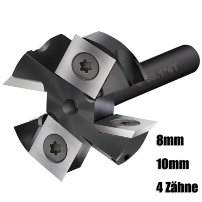 Planfräser 8mm Schaft/12mm Schaft Oberfräse für Holz Wendeplatten für 3 ...