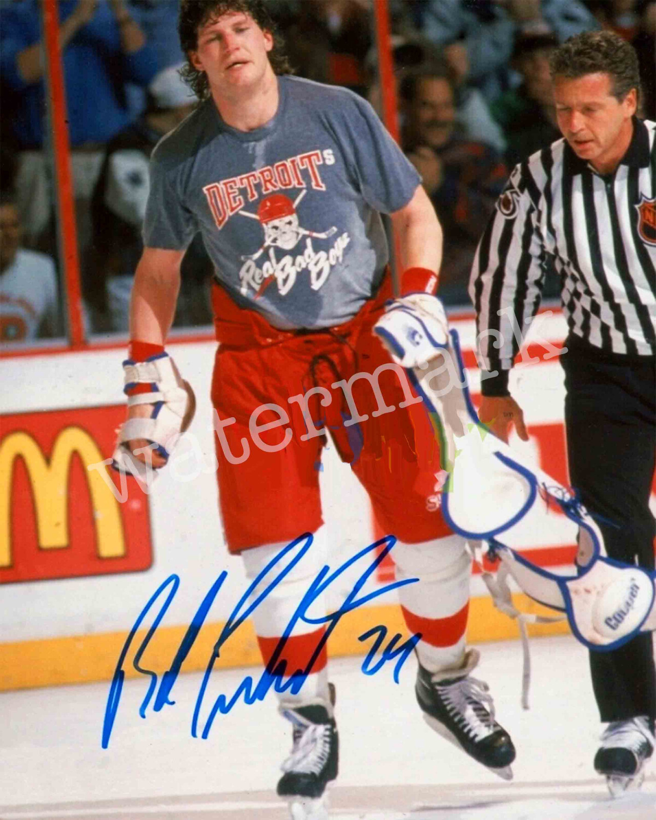 Bob Probert Autographed Signed 8x10 Photo REPRINT Real Detroit Bad Boys ...