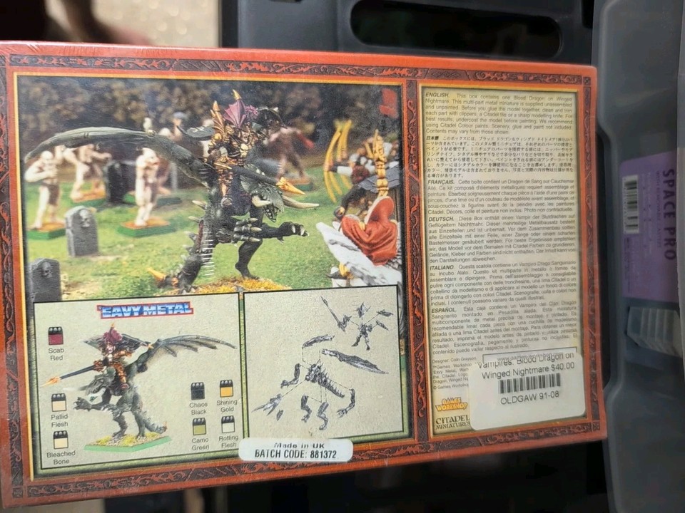 Warhammer Blood Dragon Vampire on Winged Nightmare, Metal - Rare & OOP ...