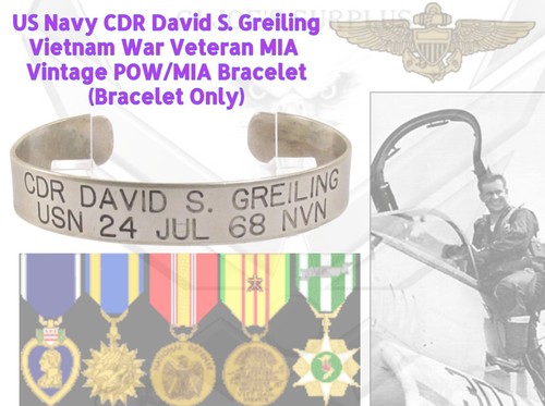 Vietnam POW/MIA Bracelet US Navy CDR David Greiling 2F4 | eBay