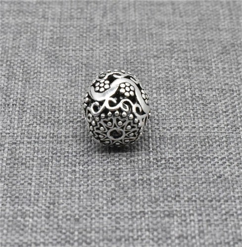 4pcs of 925 Sterling Silver Flower Bead for Floral Spiral Drum Bracelet ...