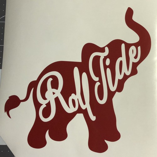 2 Pack 6” Crimson Tide Roll Tide Elephant Bumper/Car Window Vinyl Decal ...