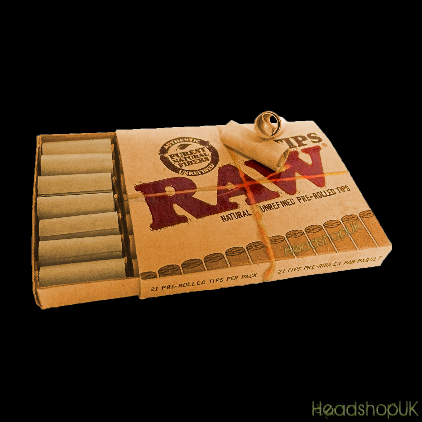 Raw Natural Unrefined Pre-Rolled Paper Roach Tips in a Reusable Stash ...