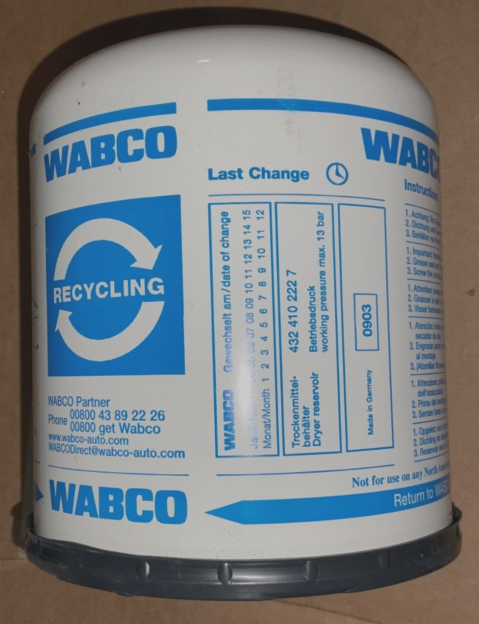 WABCO 4324102227 - Air filter cross reference