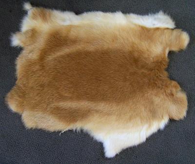 RABBIT SKIN NATURAL LIGHT BROWN fur pelt bunny soft crafts supply ...