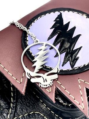 Grateful Dead Stainless Steel Stealie Steal Your Face Necklace 13 Point ...