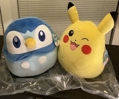 Pokemon Center Piplup And Winking Pikachu 12” Squishmallow Set New With Tags | eBay