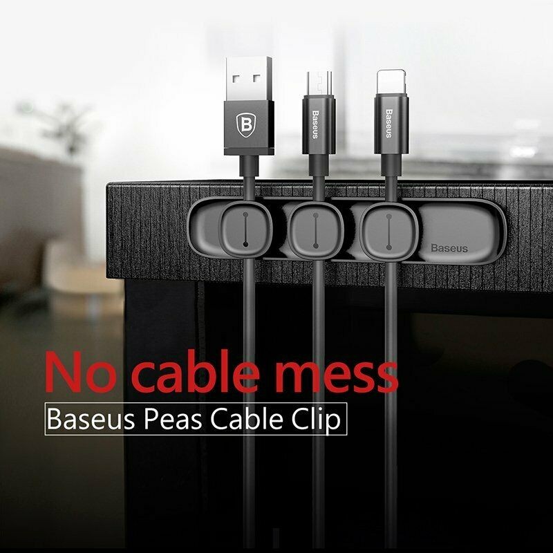 Baseus Magnetic Cable Clip Organizer Wire Cord Management Winder Line ...