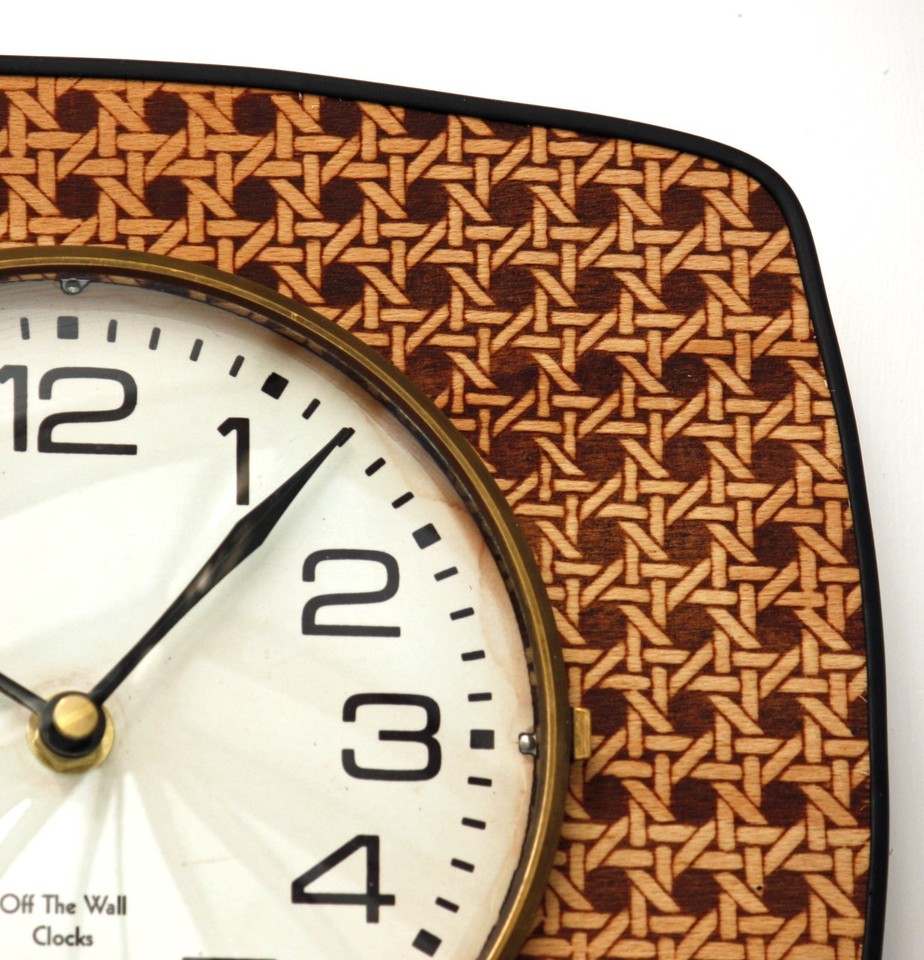 NEW 26cm Wooden Wall Clock - Vintage Retro Mid Century Style French ...