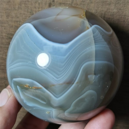 584g Natural water grass agate balls quartz crystal sphere healing D81 ...