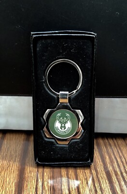MILWAUKEE BUCKS Key Chain / Team Logo Keyring With Silver Side | eBay ...