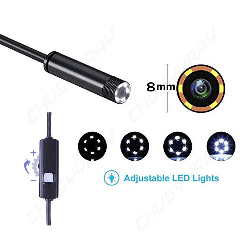 Endoscope 7MM 5M HD USB Android PC 2in1 Car Inspection Camera Scope ...