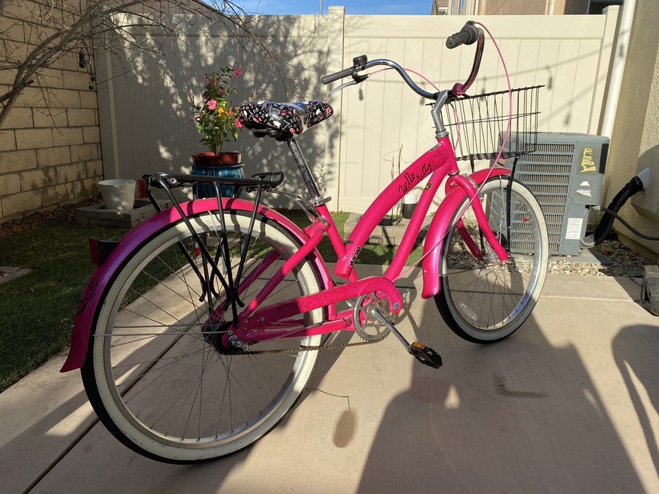 HELLO KITTY!™️ NIRVE®️CUSTOM Hot Pink Beach Cruiser GIRLS LADIES ...