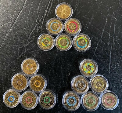 Australian $2 coin collection 2016 - 2020 Colour 18 Coins Sports Set in ...