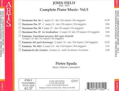 PIETRO SPADA JOHN FIELD: COMPLETE PIANO MUSIC: NOCTURNES NOS. 16 & 19 ...