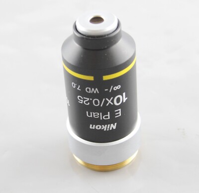 Nikon E Plan 10x 0.25 CFI Infinity Microscope Objective Eclipse E & i ...