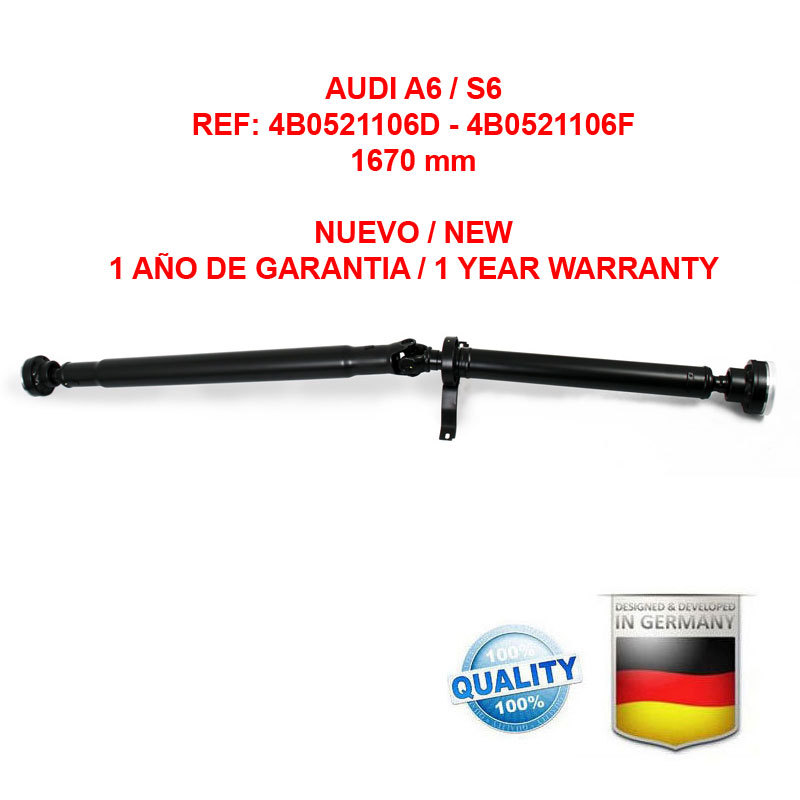 ARBRE DE TRANSMISSION AUDI A6 / S6 4B0521106D 4B0521106F / BRAND NEW ...