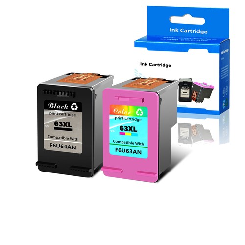 63XL 63 XL BK Color Ink Cartridge For HP Deskjet 1110 1112 2130 3630 ...