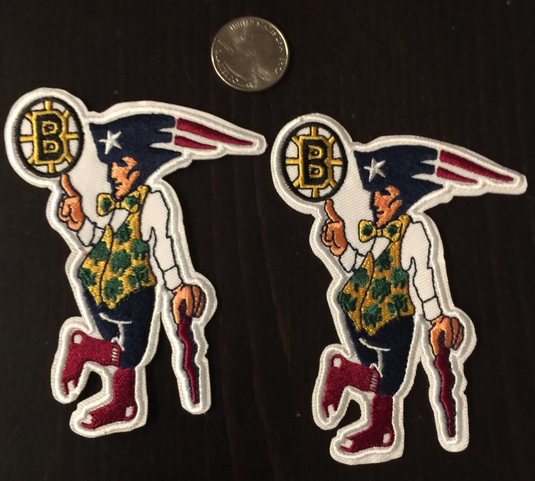 (2) BOSTON Pride-Patriots -Bruins Red Sox-Celtics embroidered iron on ...