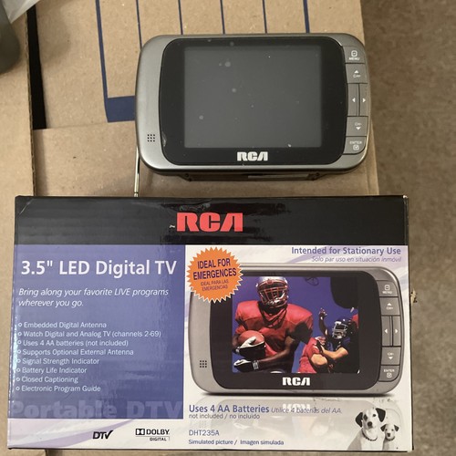 RCA Portable DTV Digital TV for parts 3.5” LED AS IS/ FOR PARTS ONLY ...