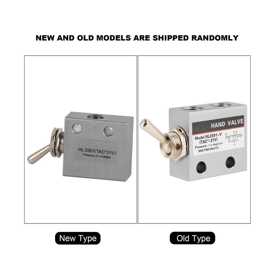 Hl2301 3 Position 2 Port, 3 Way Air Valve Air Toggle Switch Toggle ...
