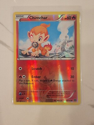 Chimchar 18/114 NM Reverse Holo XY Steam Siege Near Mint Foil Pokemon ...